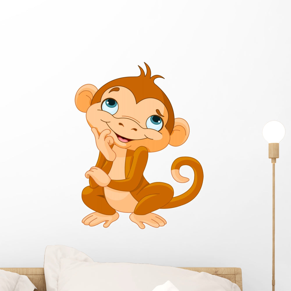 Monkey Thinking Wall Decal – Wallmonkeys