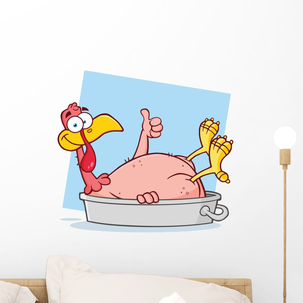 Smiling Turkey Bird Character Wall Decal – Wallmonkeys