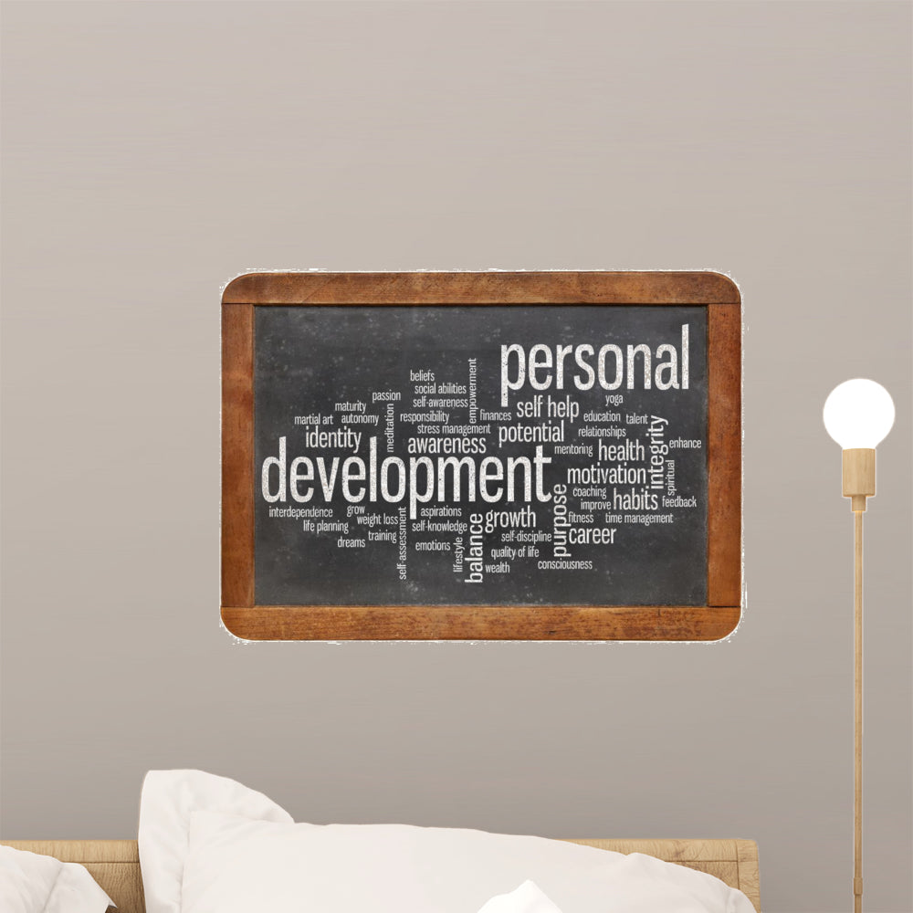 Personal Development Word Cloud Wall Decal – Wallmonkeys