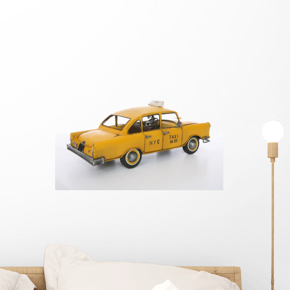 Old Vintage Taxi Cab Wall Decal – Wallmonkeys