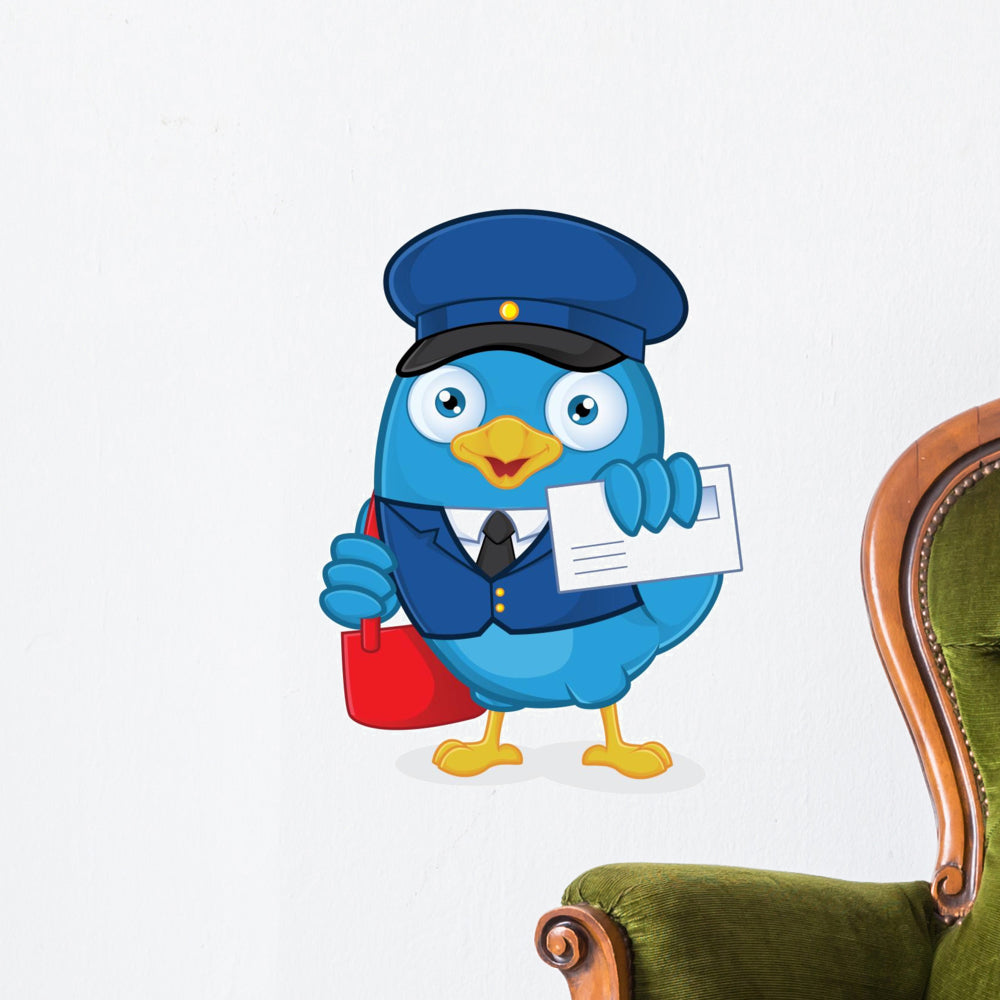 Postman Blue Bird Wall Decal – Wallmonkeys