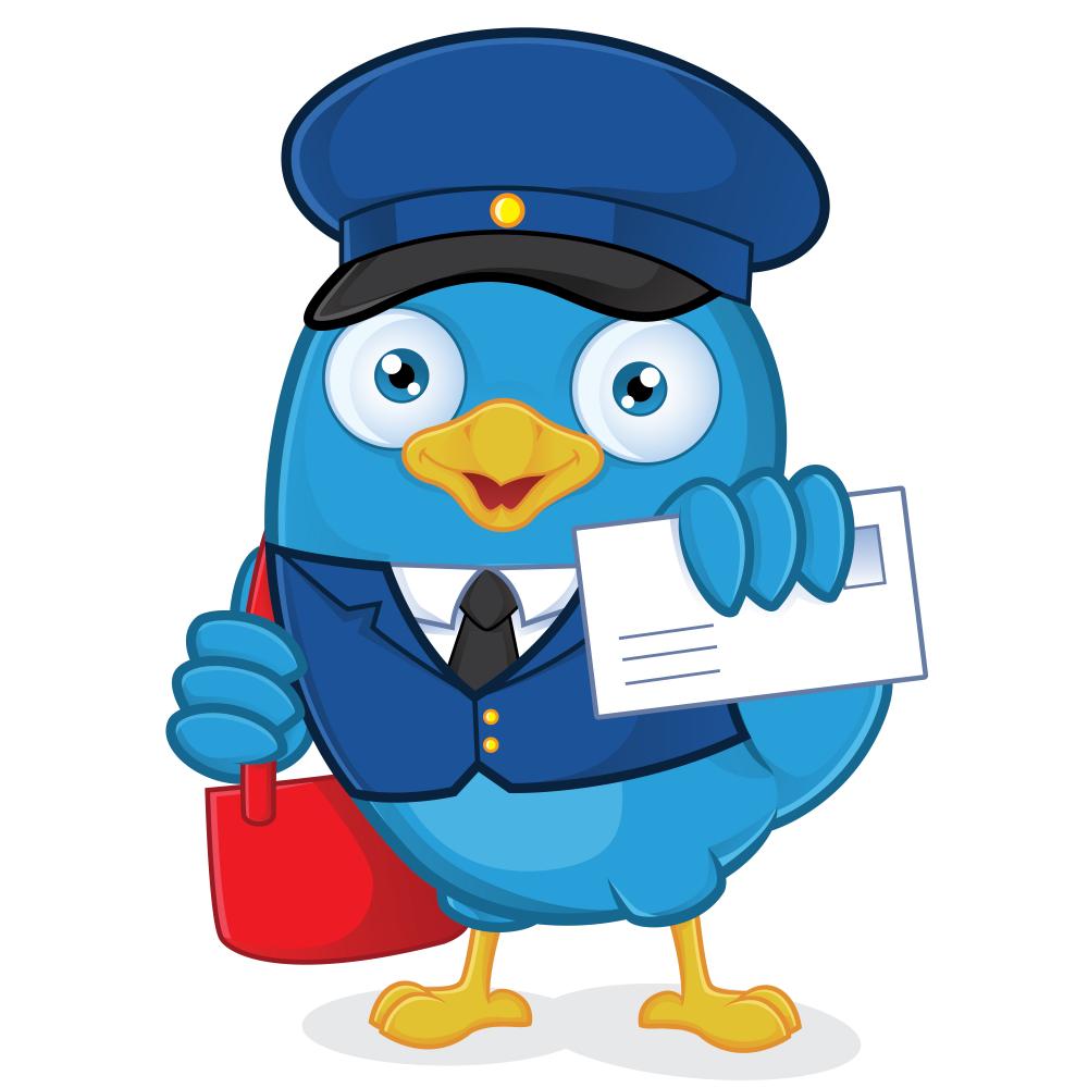 Postman Blue Bird Wall Decal – Wallmonkeys