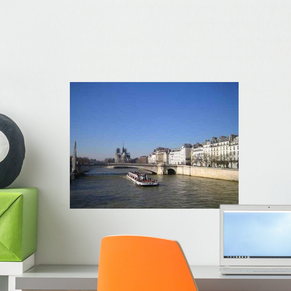 Barge Seine Wall Decal - WallMonkeys.com – Wallmonkeys