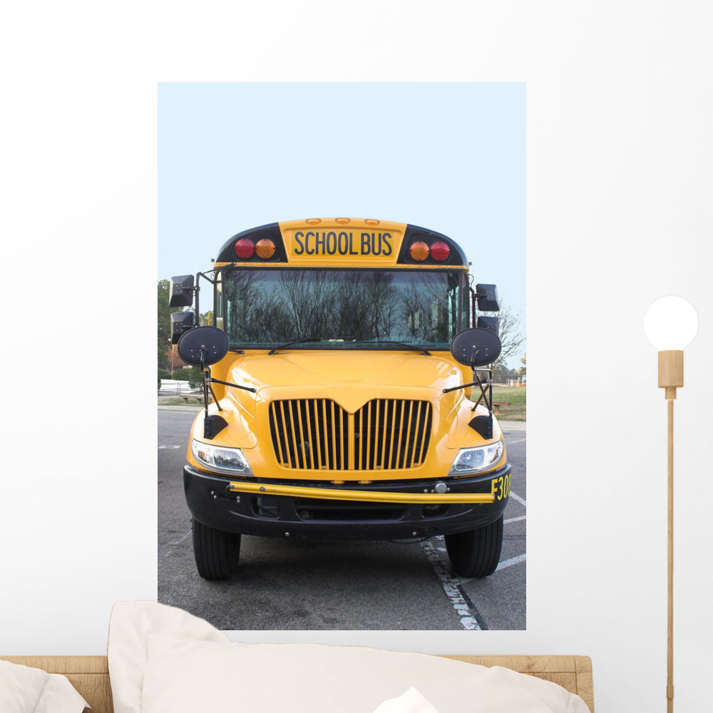 Front School Bus Wall Mural – Wallmonkeys
