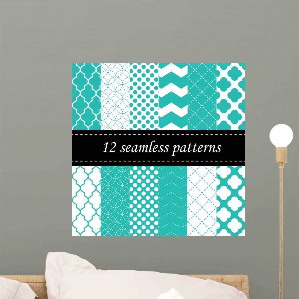 Twelve Seamless Geometric Patterns Wall Decal - WallMonkeys.com ...
