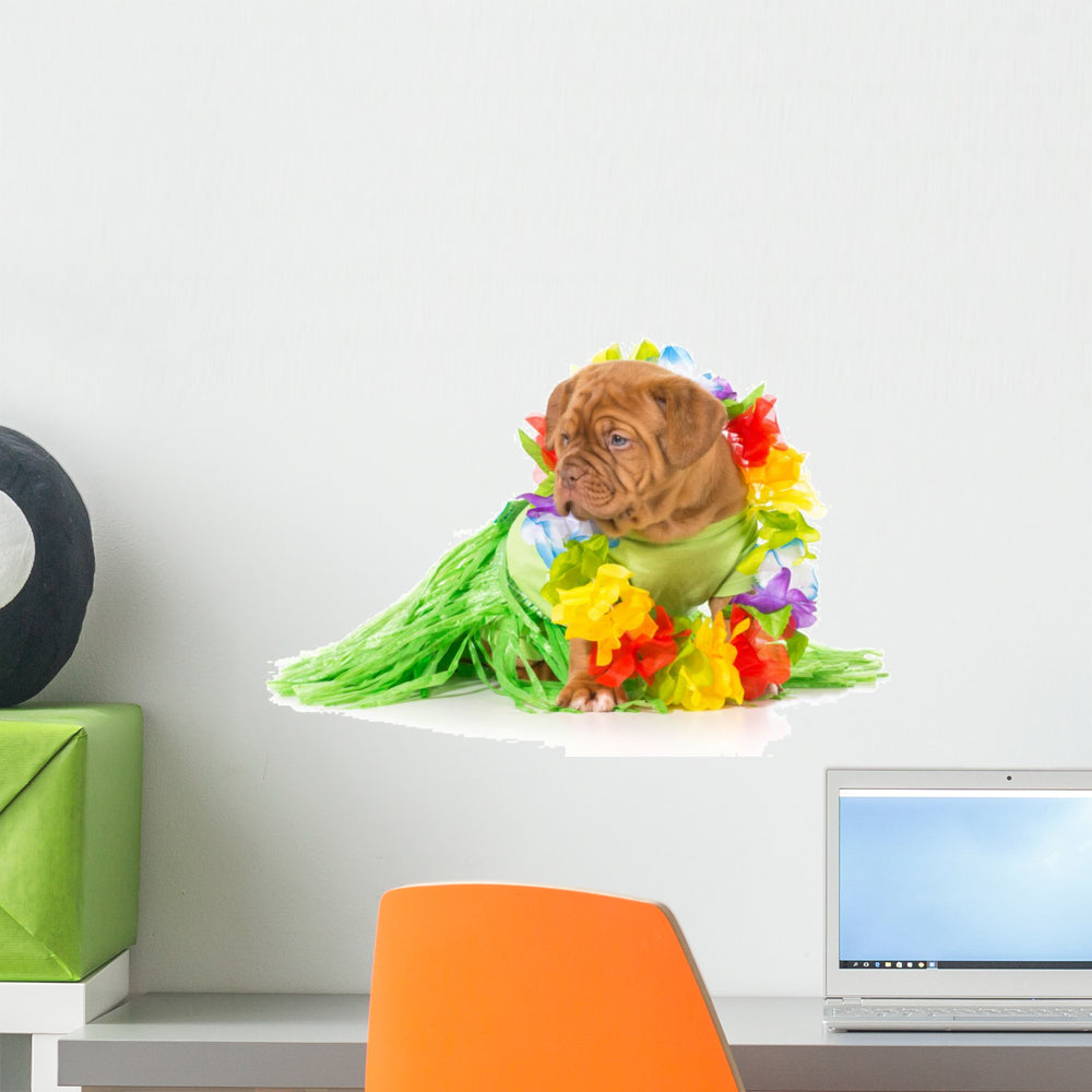Hula Dog Wall Decal – Wallmonkeys