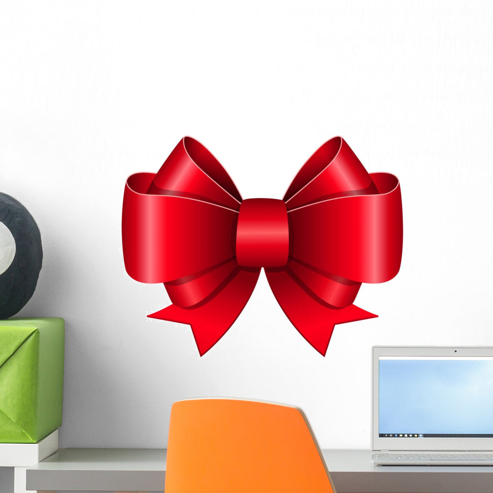 Red Bow Symbol Wall Decal – Wallmonkeys