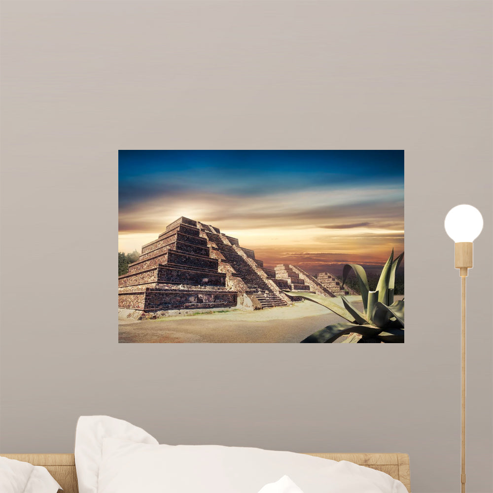 Photo Composite Aztec Pyramid Wall Mural – Wallmonkeys