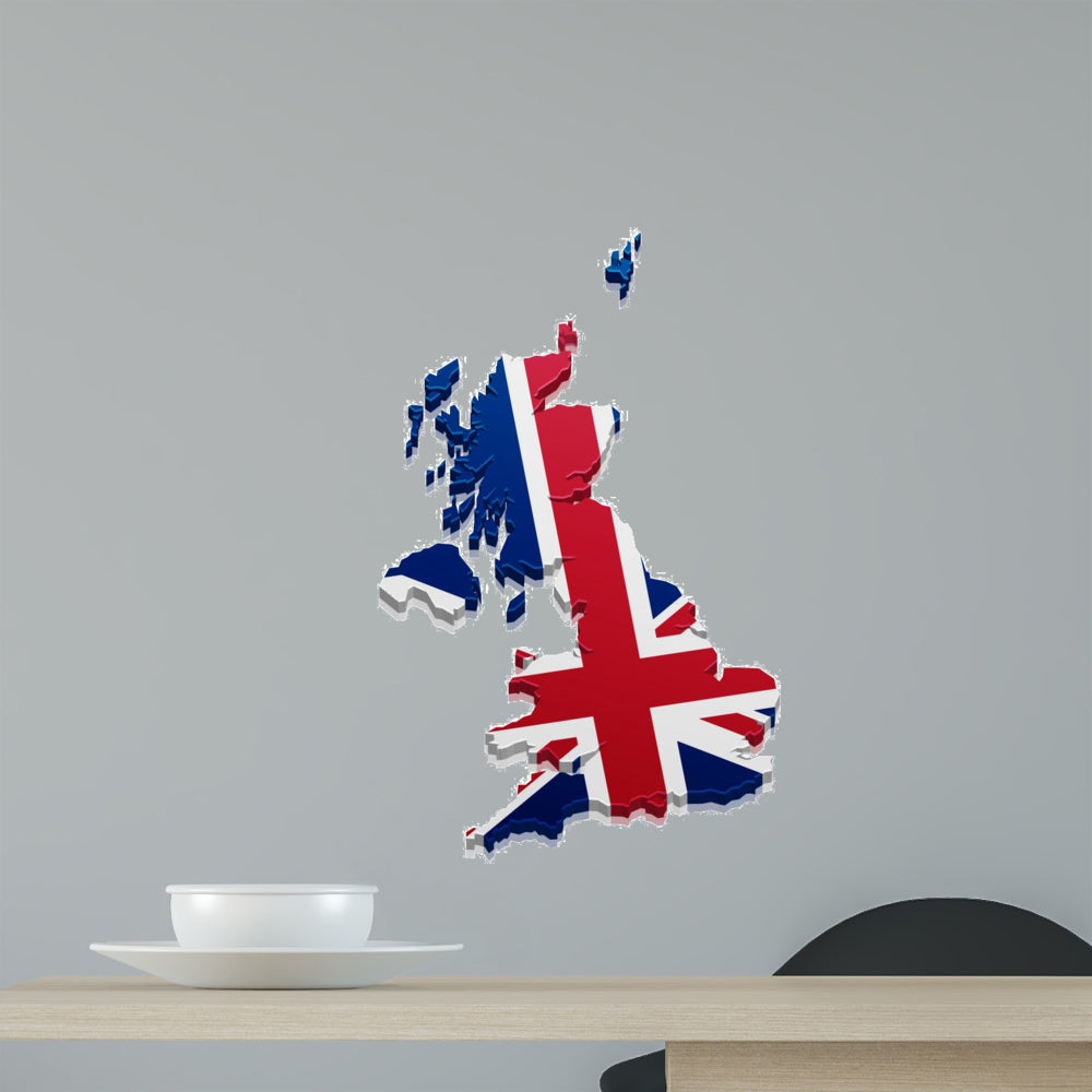 Map Great Britain Wall Decal – Wallmonkeys