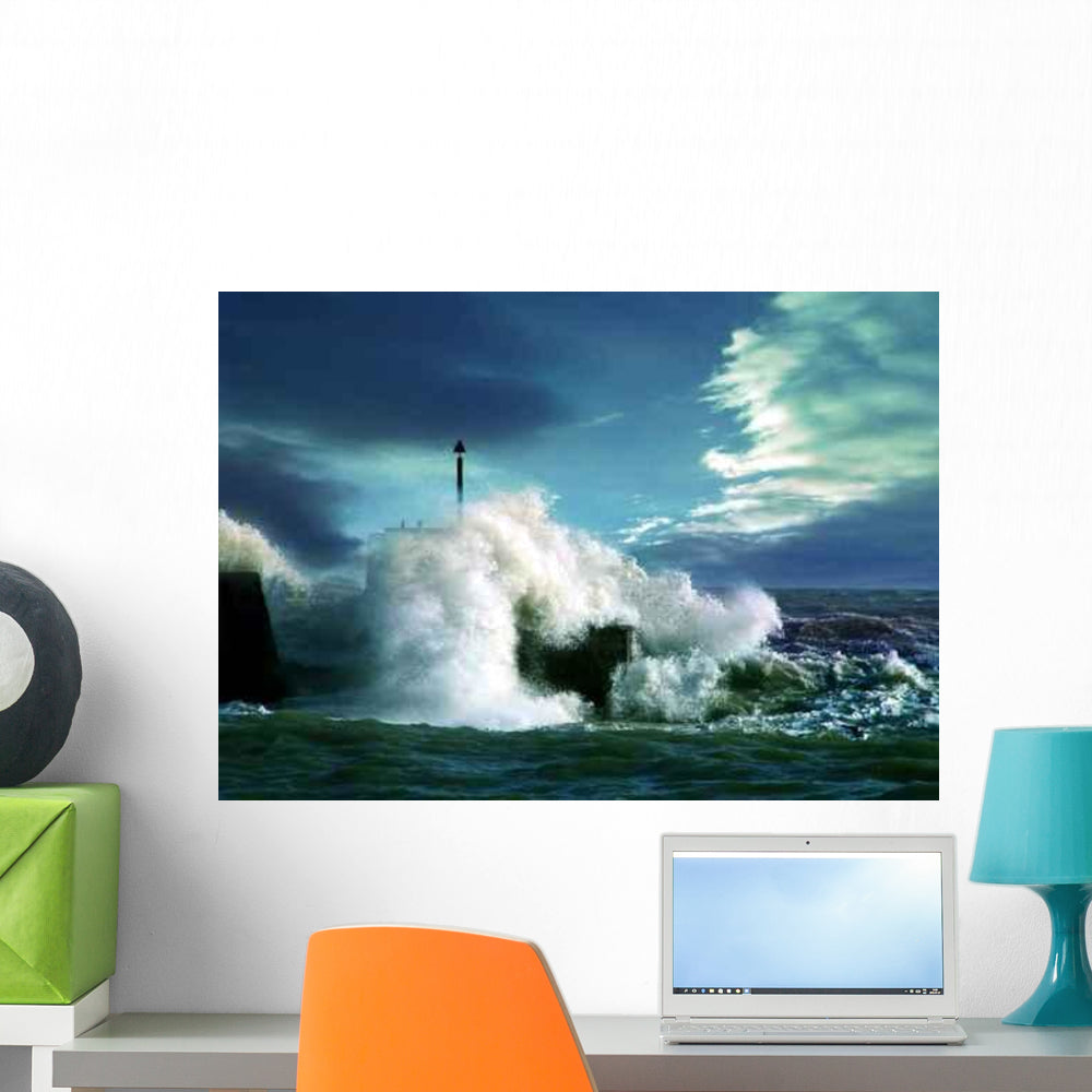 Seaside Storm Wall Decal - WallMonkeys.com – Wallmonkeys