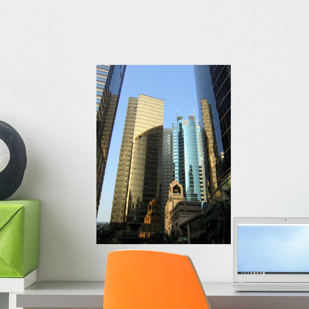 Skyscraper Reflections Wall Mural – Wallmonkeys