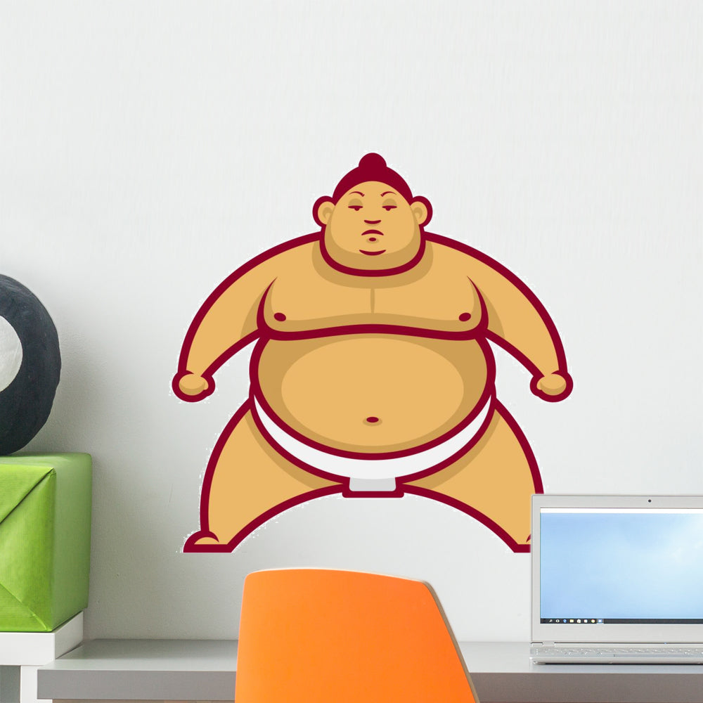 Sumo Wrestler Rack Wall Decal – Wallmonkeys