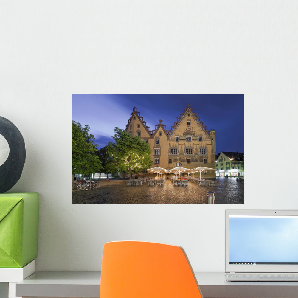 Historisches Rathaus Ulm Beleuchtet Wall Decal - WallMonkeys.com ...