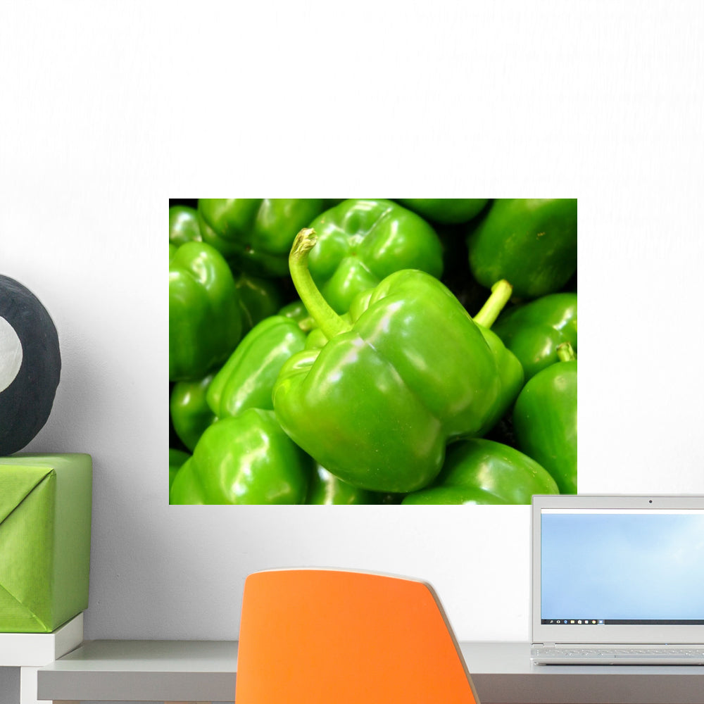 Green Peppers Wall Mural – Wallmonkeys