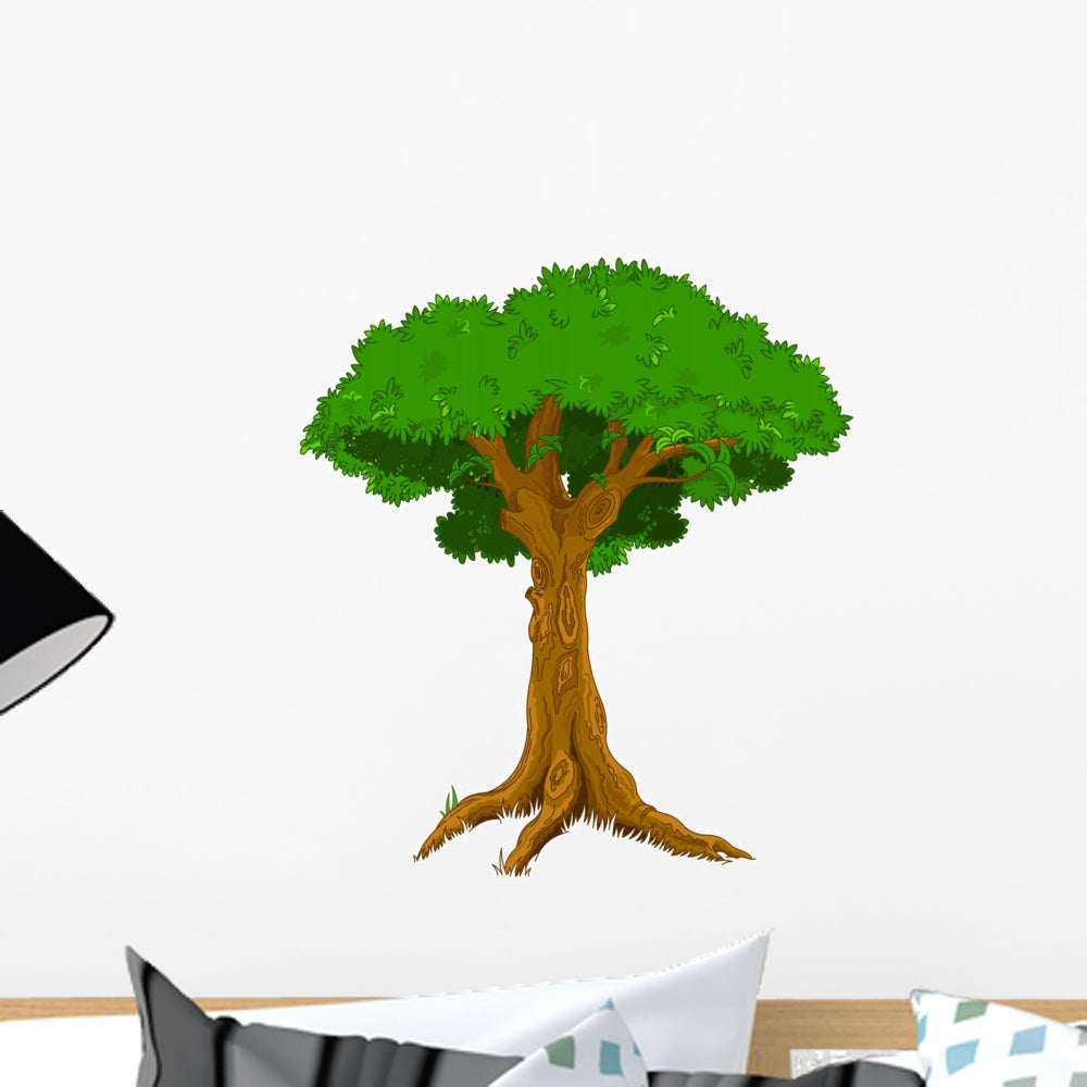 Majestic Cartoon Tree Wall Decal – Wallmonkeys