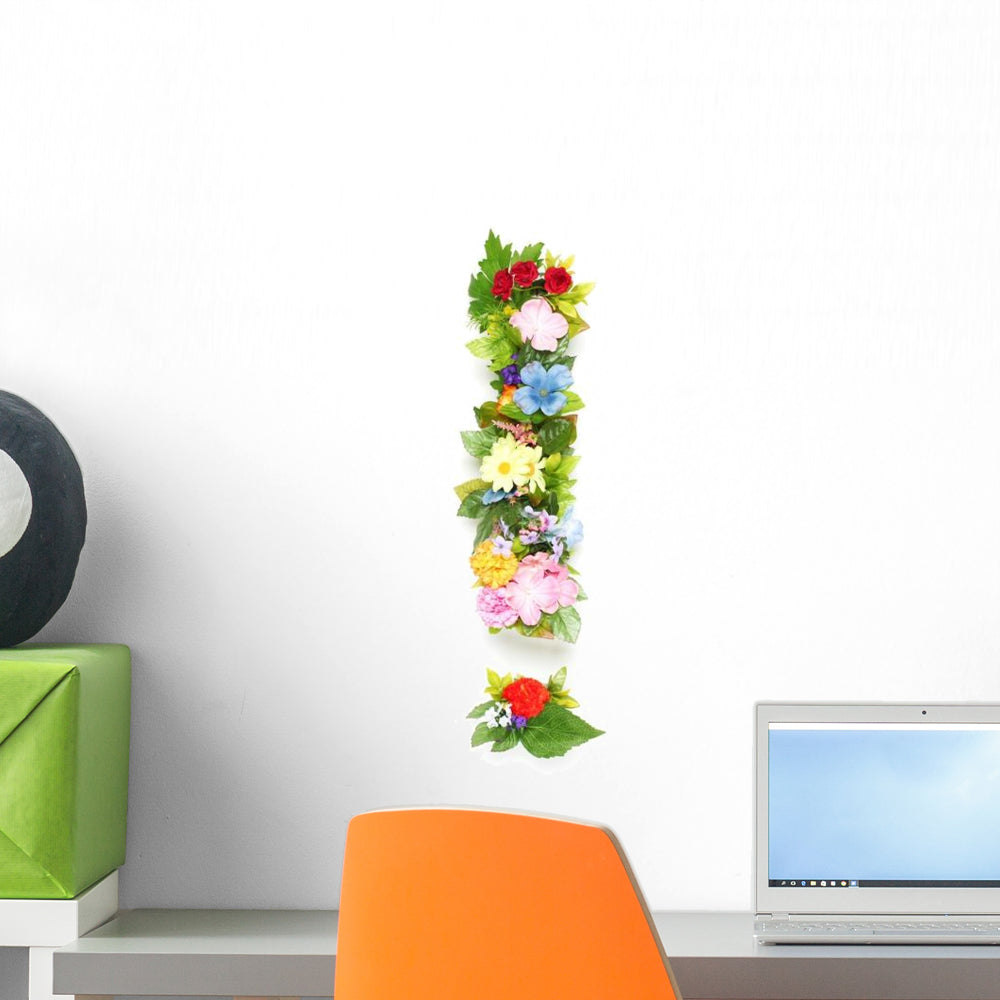 Exclamation Point Flowers Wall Decal - WallMonkeys.com – Wallmonkeys