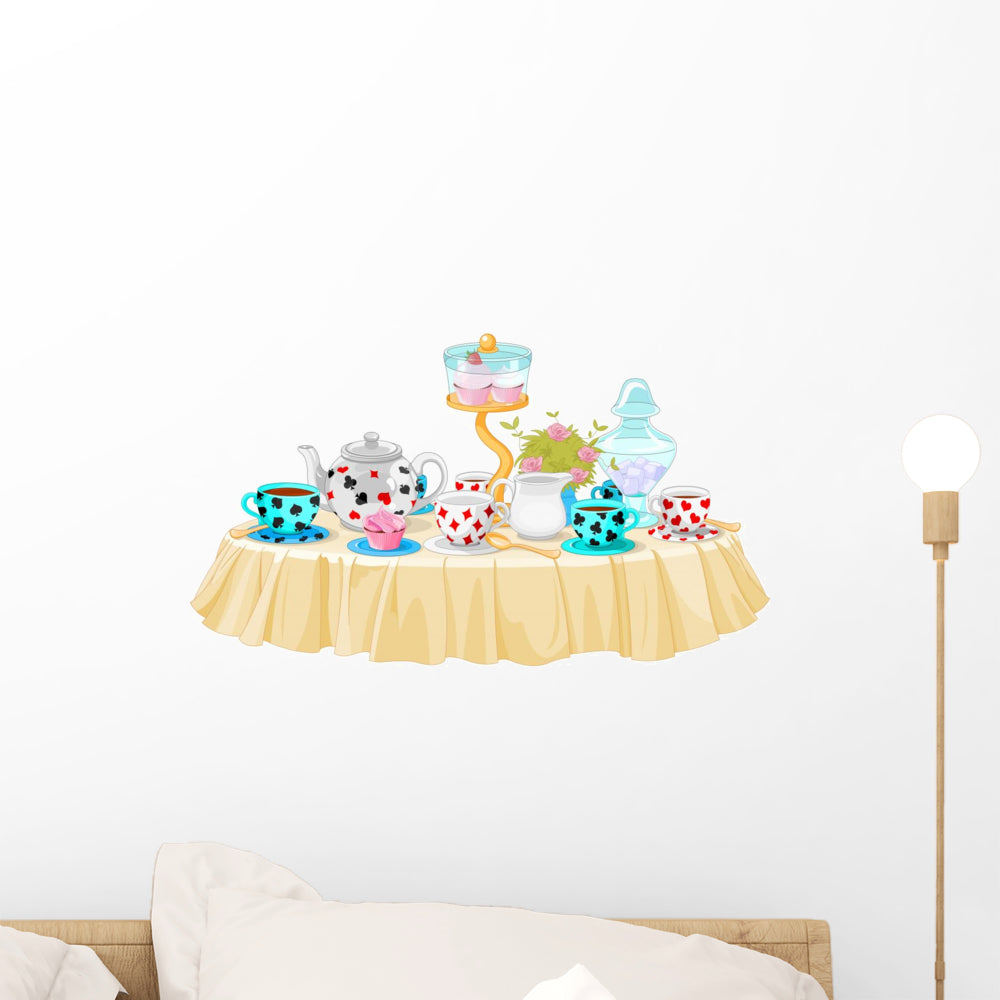 Alice's Tea Party Wall Decal – Wallmonkeys