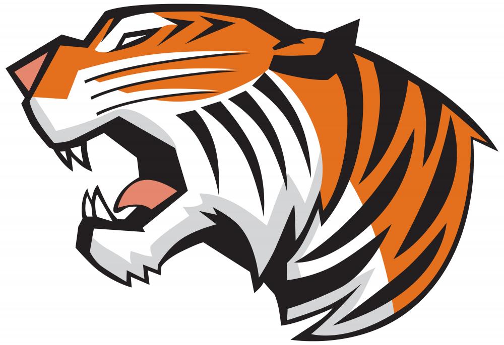 Tiger Head Roaring Side Wall Decal - WallMonkeys.com – Wallmonkeys