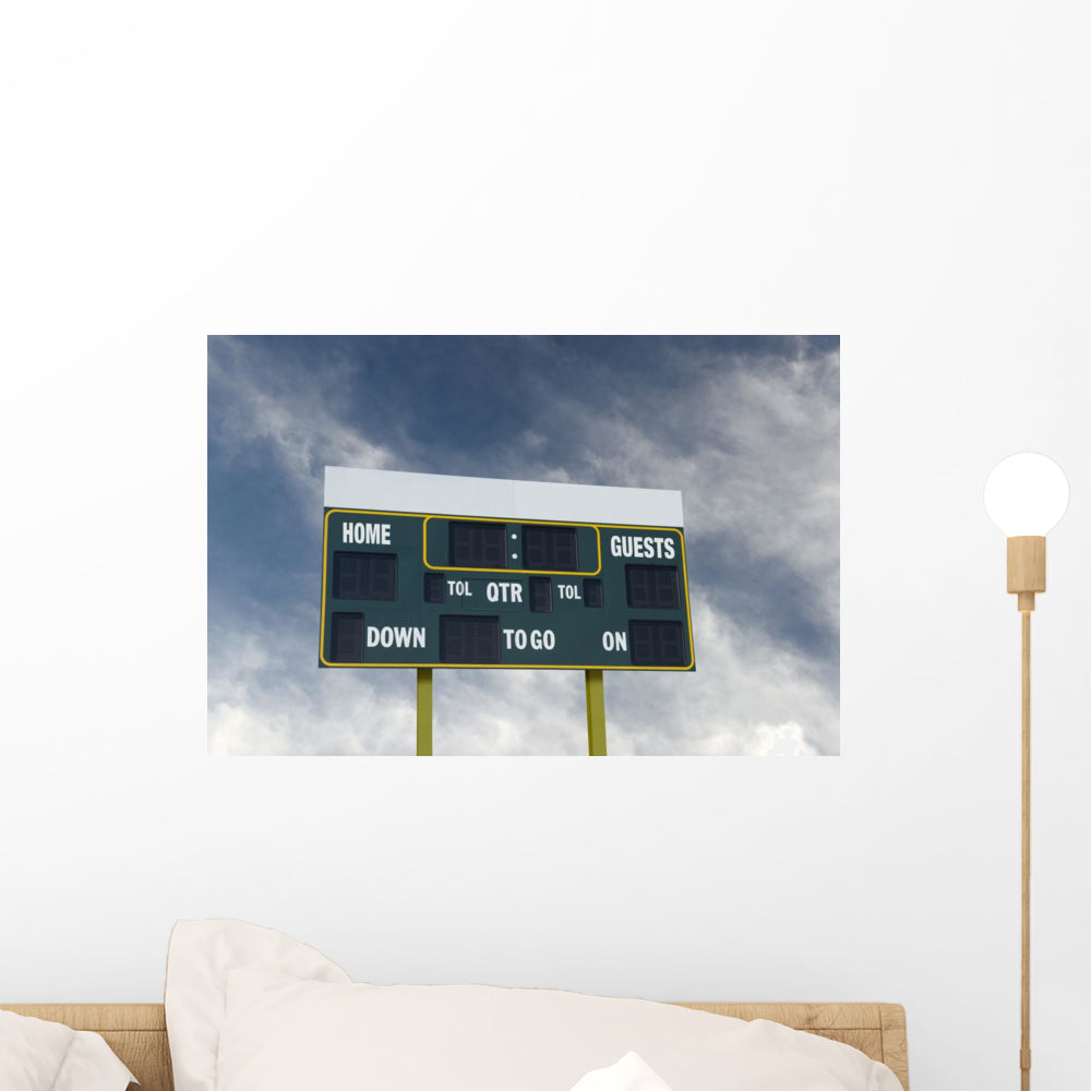 American Football Scoreboard With Blue Sky Wall Decal - WallMonkeys.com ...