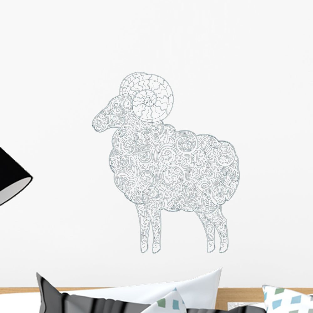 Ram Outline Wall Decal - WallMonkeys.com – Wallmonkeys