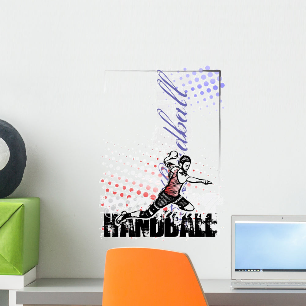 Handball Vector Poster Background Wall Decal - WallMonkeys.com ...