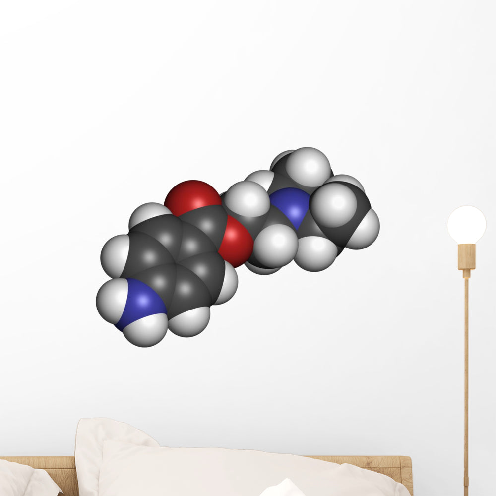 Procaine Topical Anesthetic Drug Molecule. Wall Decal - WallMonkeys.com ...