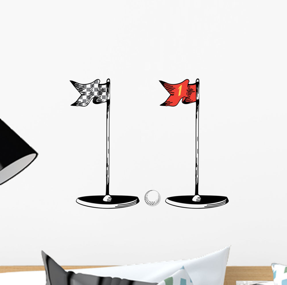 Golf Vintage Golf Flag Wall Decal – Wallmonkeys