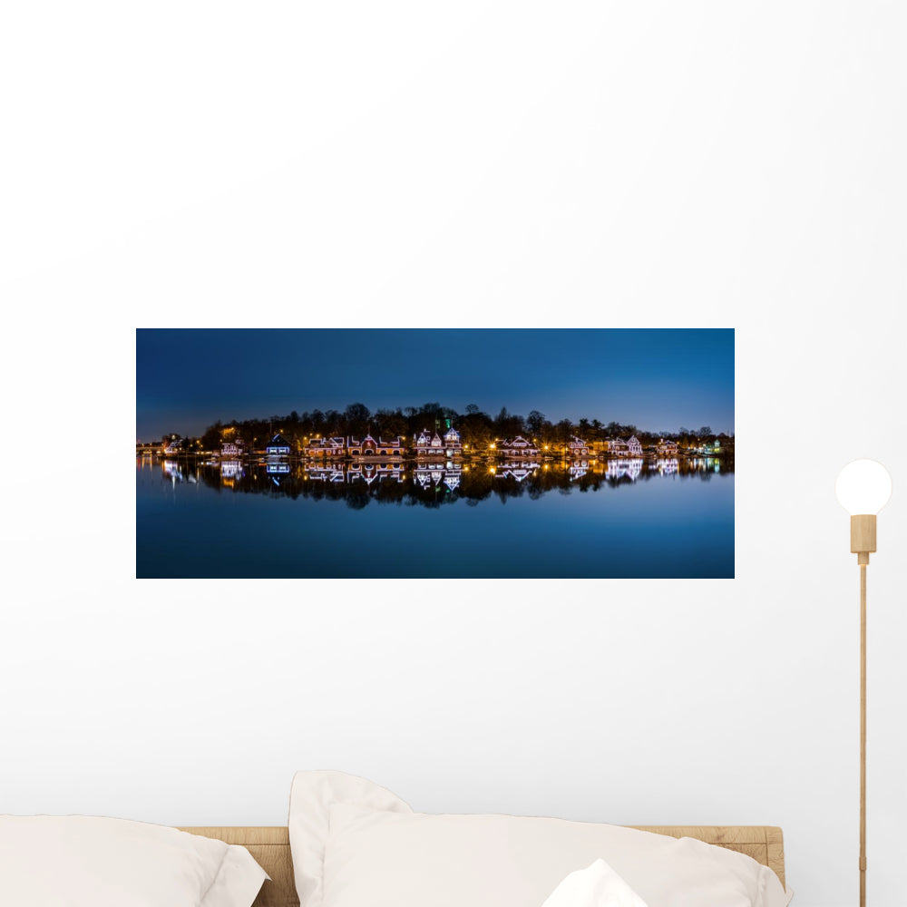 Philadelphia Boathouse Row Panorama Wall Mural Panoramic – Wallmonkeys