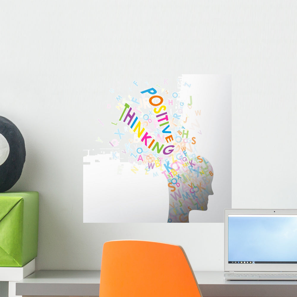 Positive Thinking (Positivity Emotional Intelligence Happy) Wall Decal ...