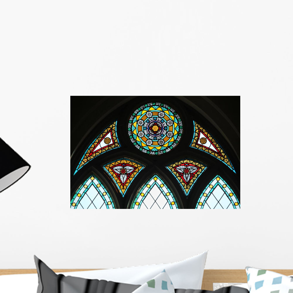 Stained Glass Window In The Riga Cathedral In Riga, Latvia. Wall Decal ...