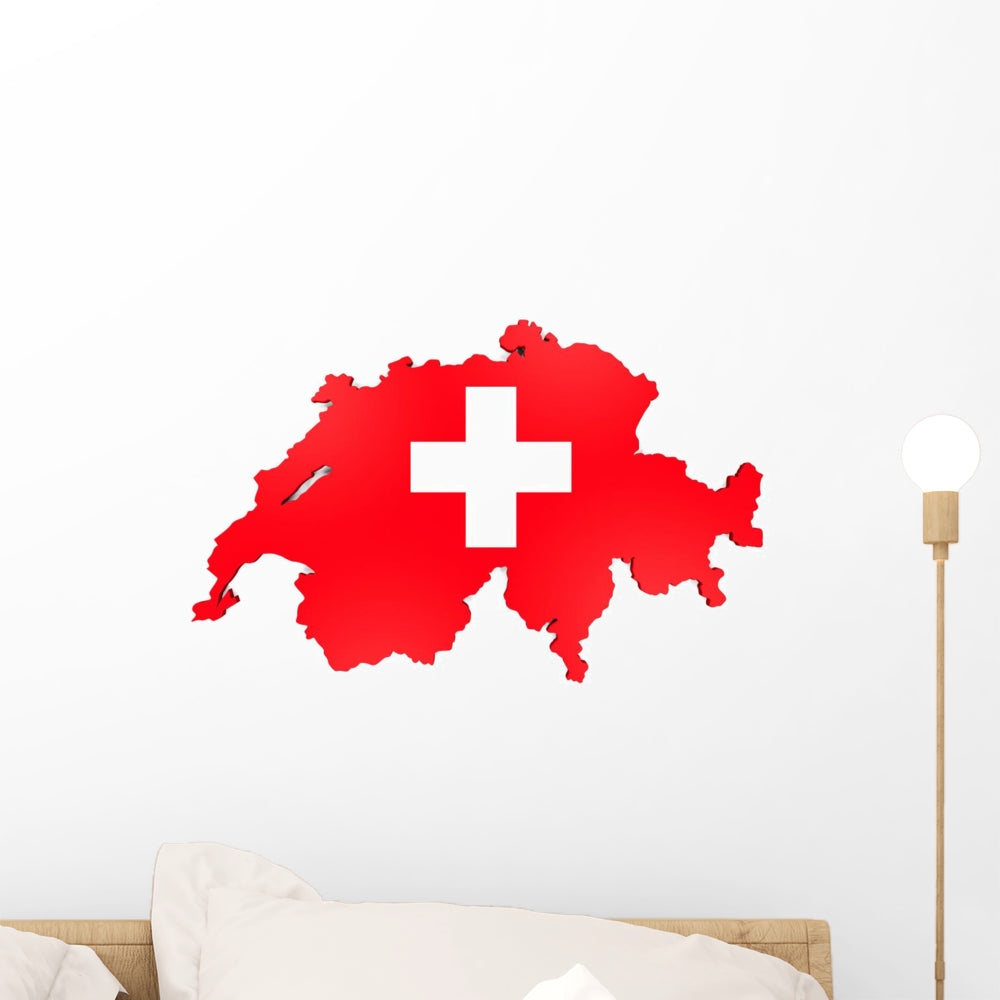 Map Of Swiss Wall Decal - WallMonkeys.com – Wallmonkeys