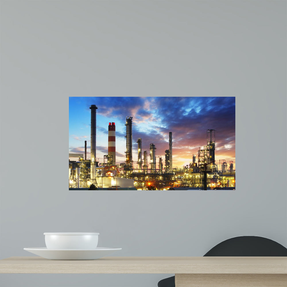 Oil And Gas Refinery, Power Industry Wall Decal - WallMonkeys.com ...