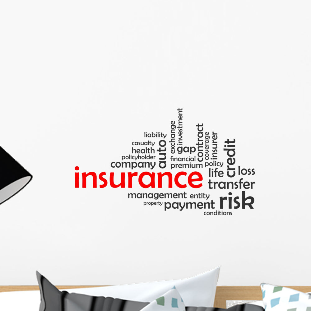 Insurance Word Cloud Wall Decal - WallMonkeys.com – Wallmonkeys