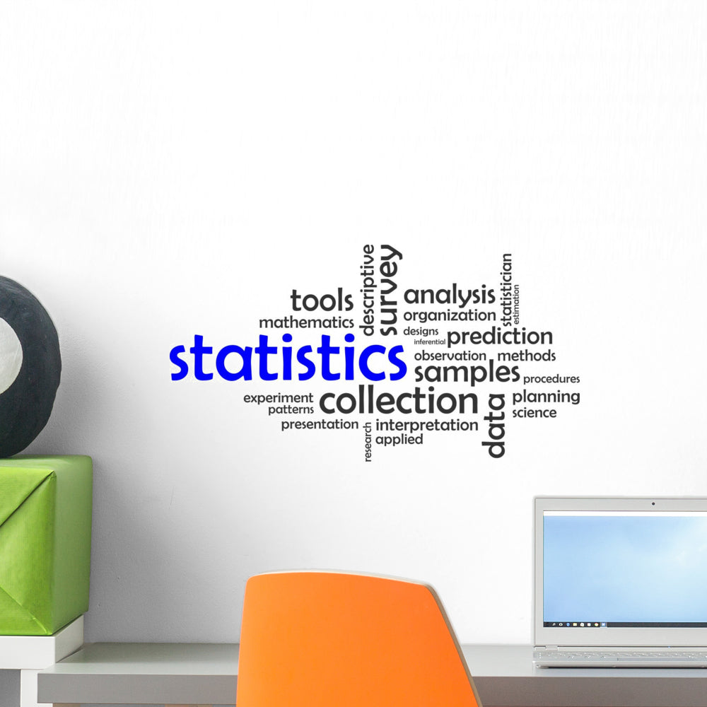 Word Cloud Statistics Wall Decal - WallMonkeys.com – Wallmonkeys