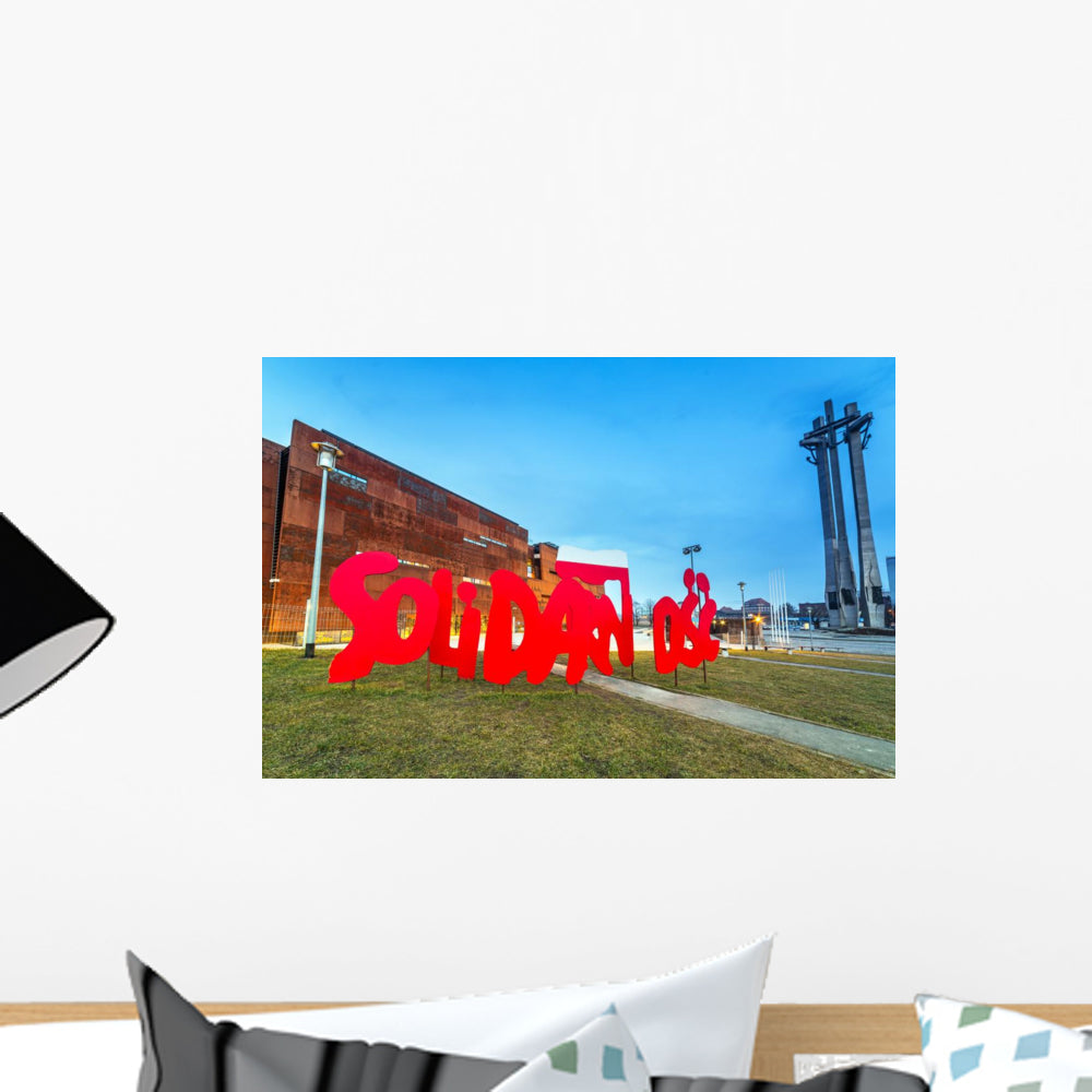 Solidarnosc Sign Under European Solidarity Centre In Gdansk Wall Decal ...