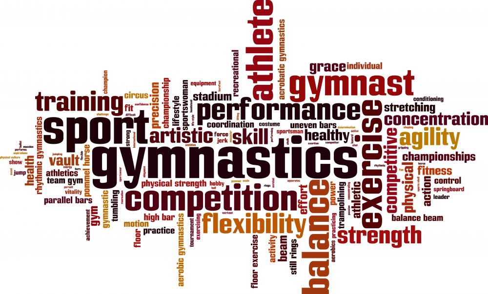 Gymnastics Word Cloud Wall Decal - WallMonkeys.com – Wallmonkeys
