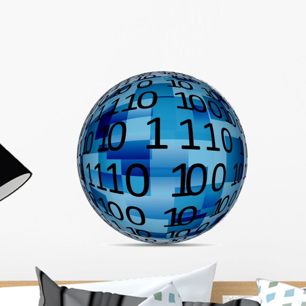 Binary Code Wall Decal - WallMonkeys.com – Wallmonkeys