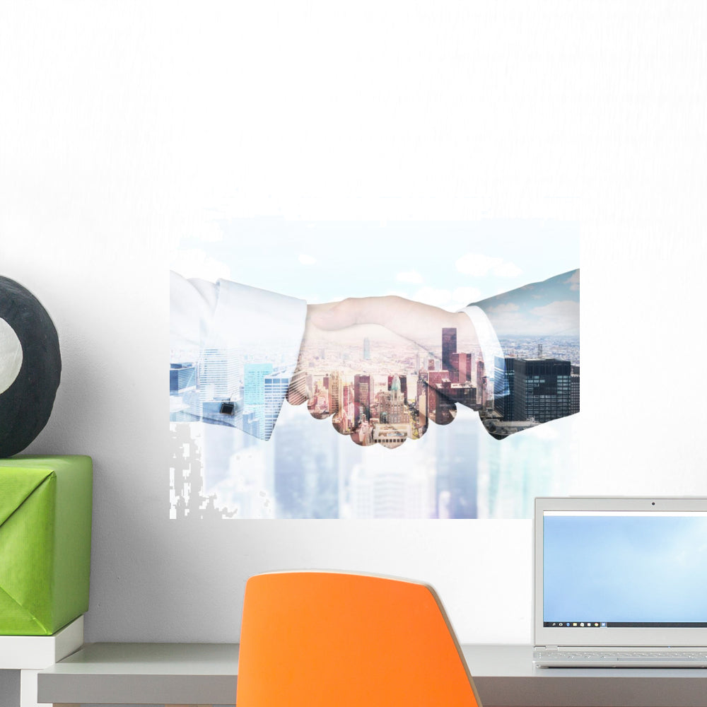 Handshake Wall Decal - WallMonkeys.com – Wallmonkeys