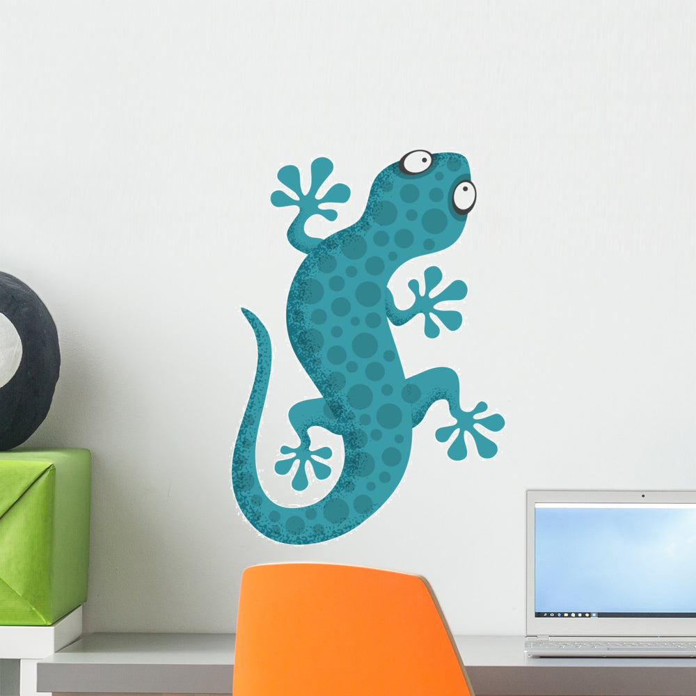 Green Cartoon Lizard Wall Decal - WallMonkeys.com – Wallmonkeys