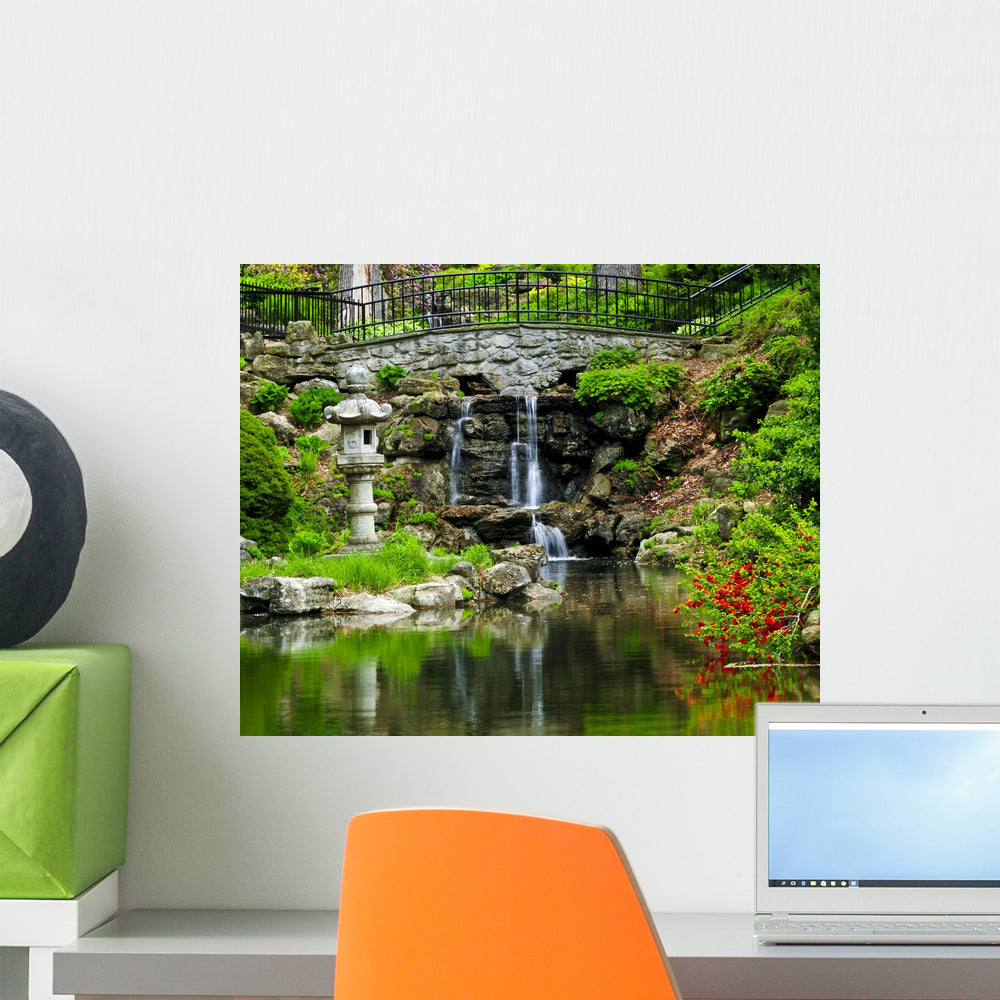 Cascading Waterfall And Pond Wall Decal - WallMonkeys.com – Wallmonkeys