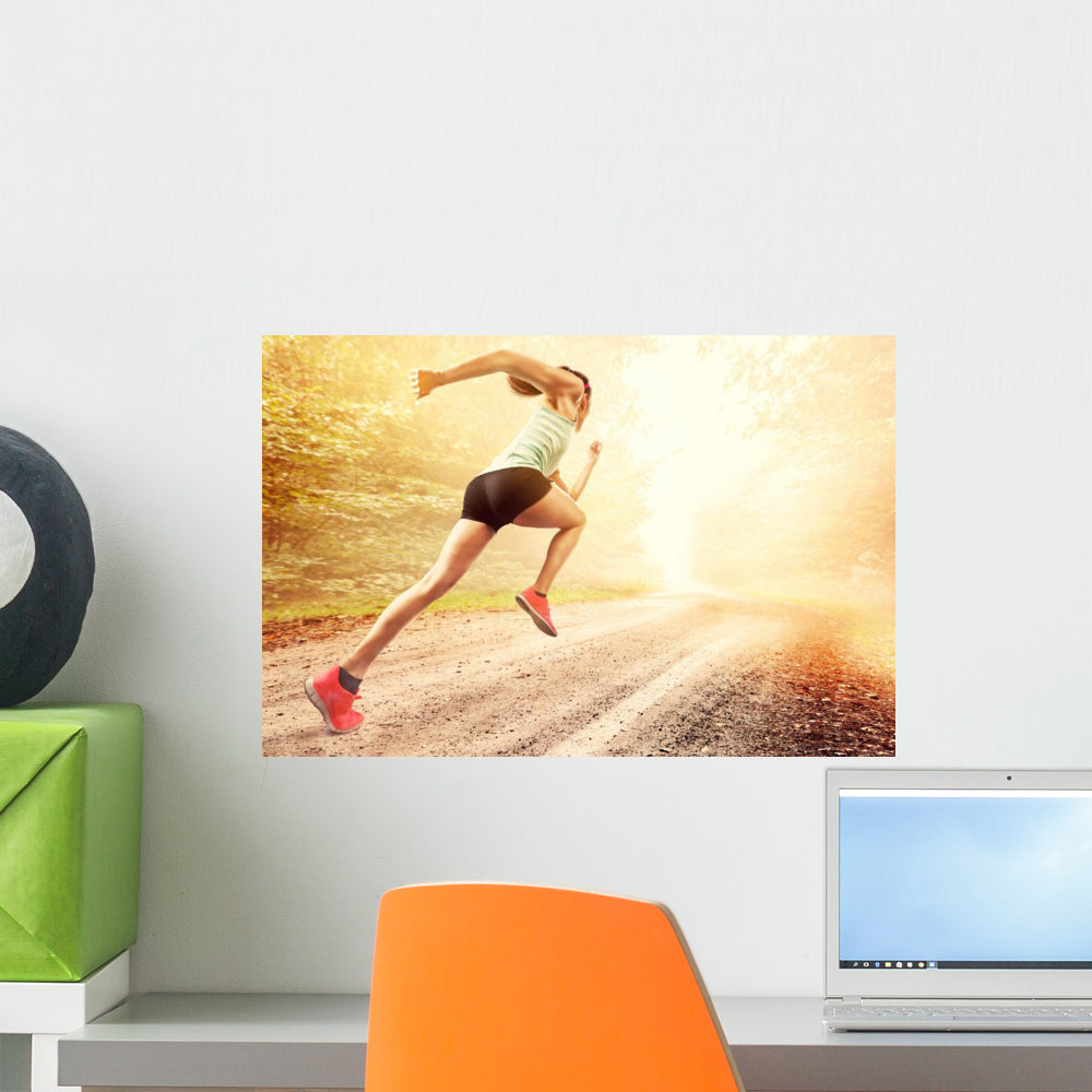 Female Runner Wall Decal - WallMonkeys.com – Wallmonkeys