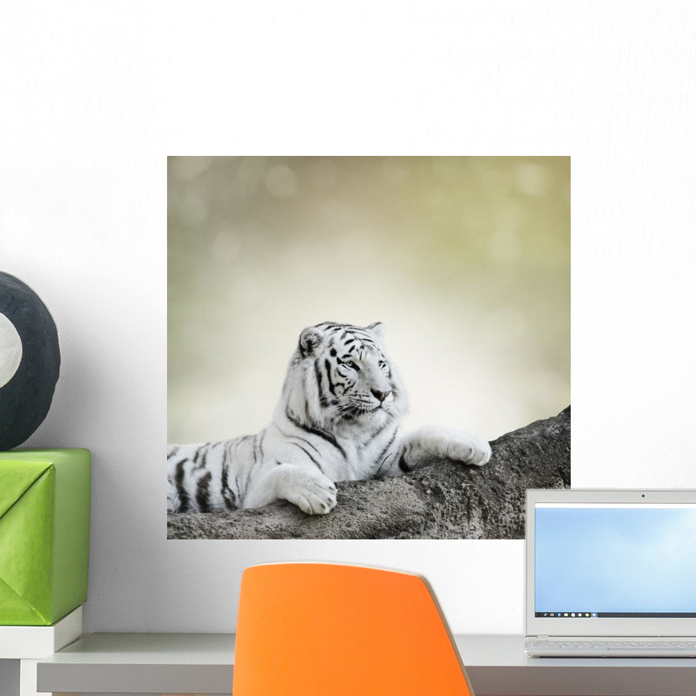 White Tiger Wall Decal Design 5 - WallMonkeys.com – Wallmonkeys