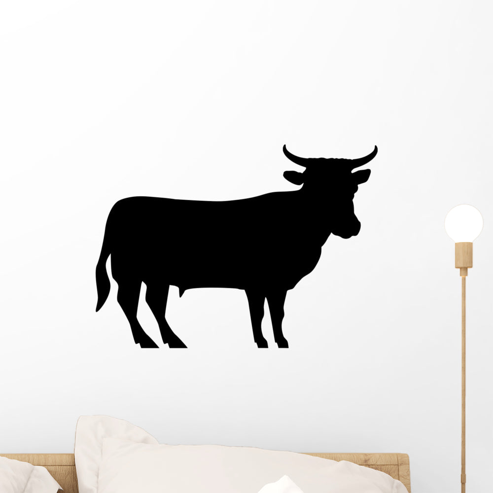 Stier Silhouette Wall Decal - WallMonkeys.com – Wallmonkeys