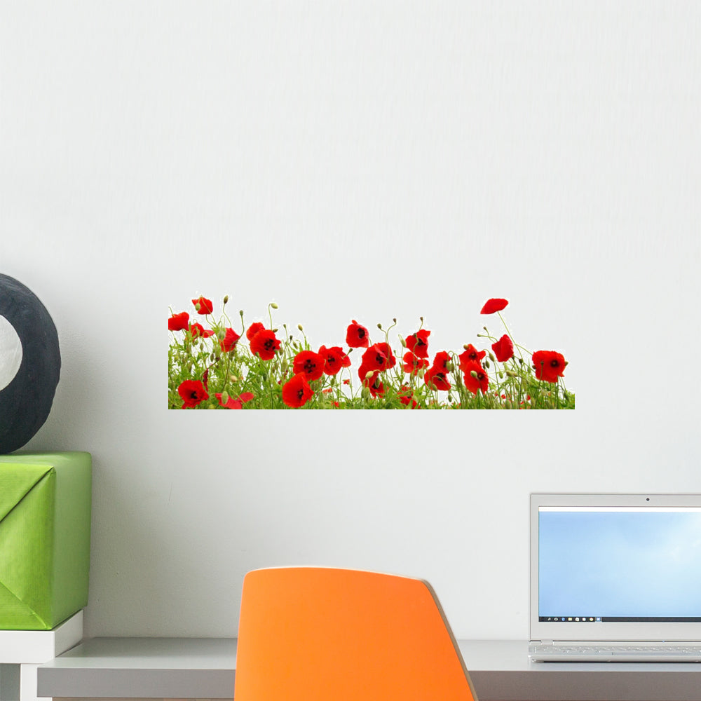 Red Poppy Wall Decal - WallMonkeys.com – Wallmonkeys