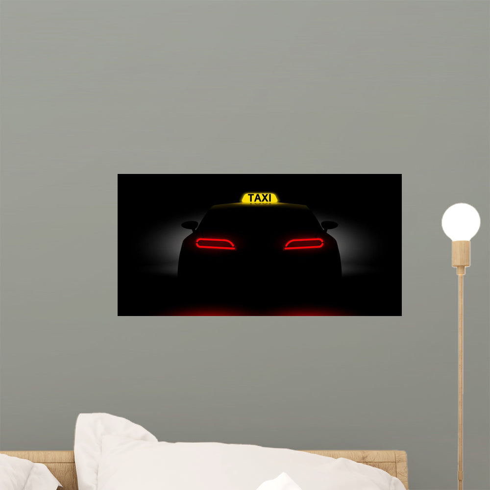Realistic Car Taxi Back Wall Decal - WallMonkeys.com – Wallmonkeys
