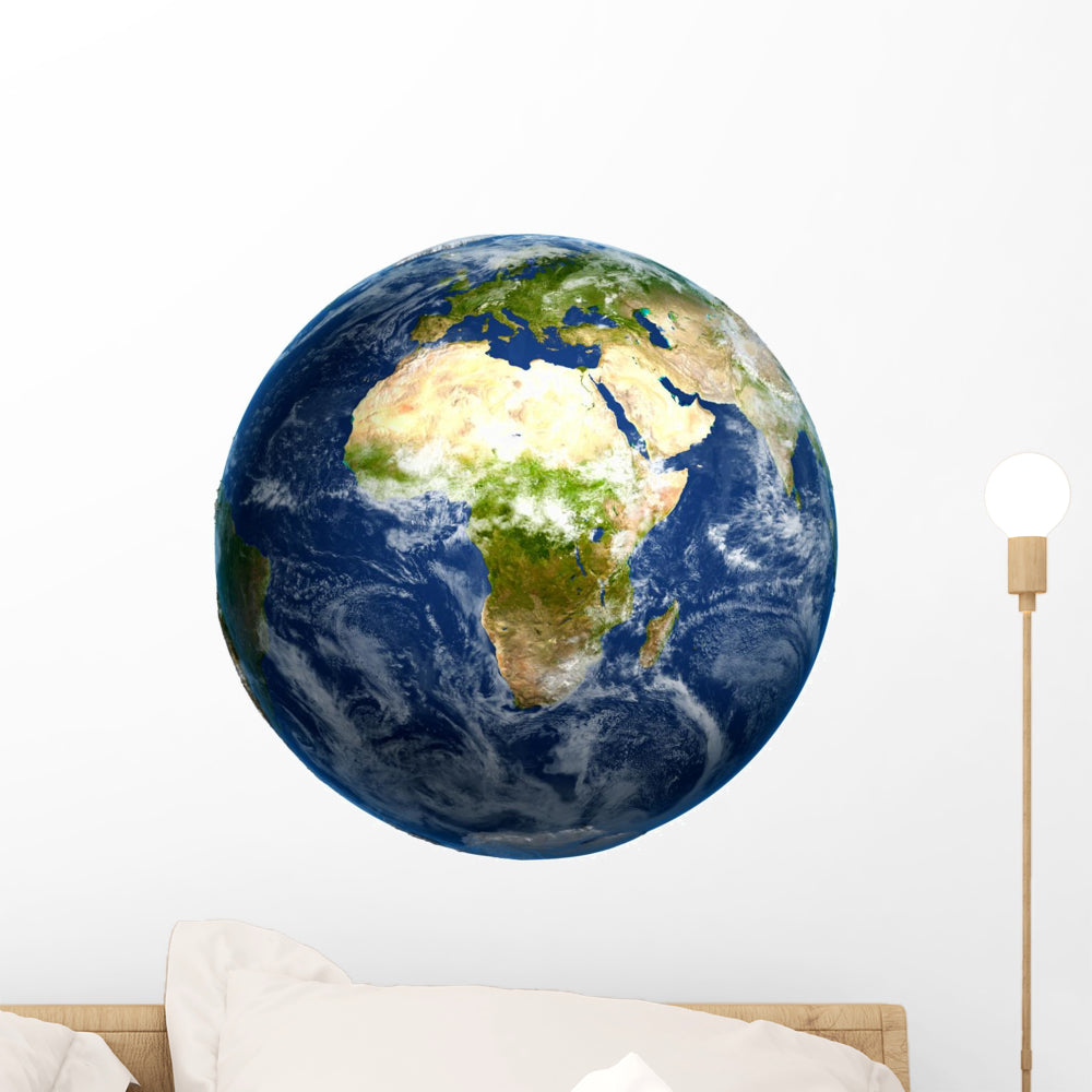 Earth Globe Map Wall Decal Design 2 - WallMonkeys.com – Wallmonkeys