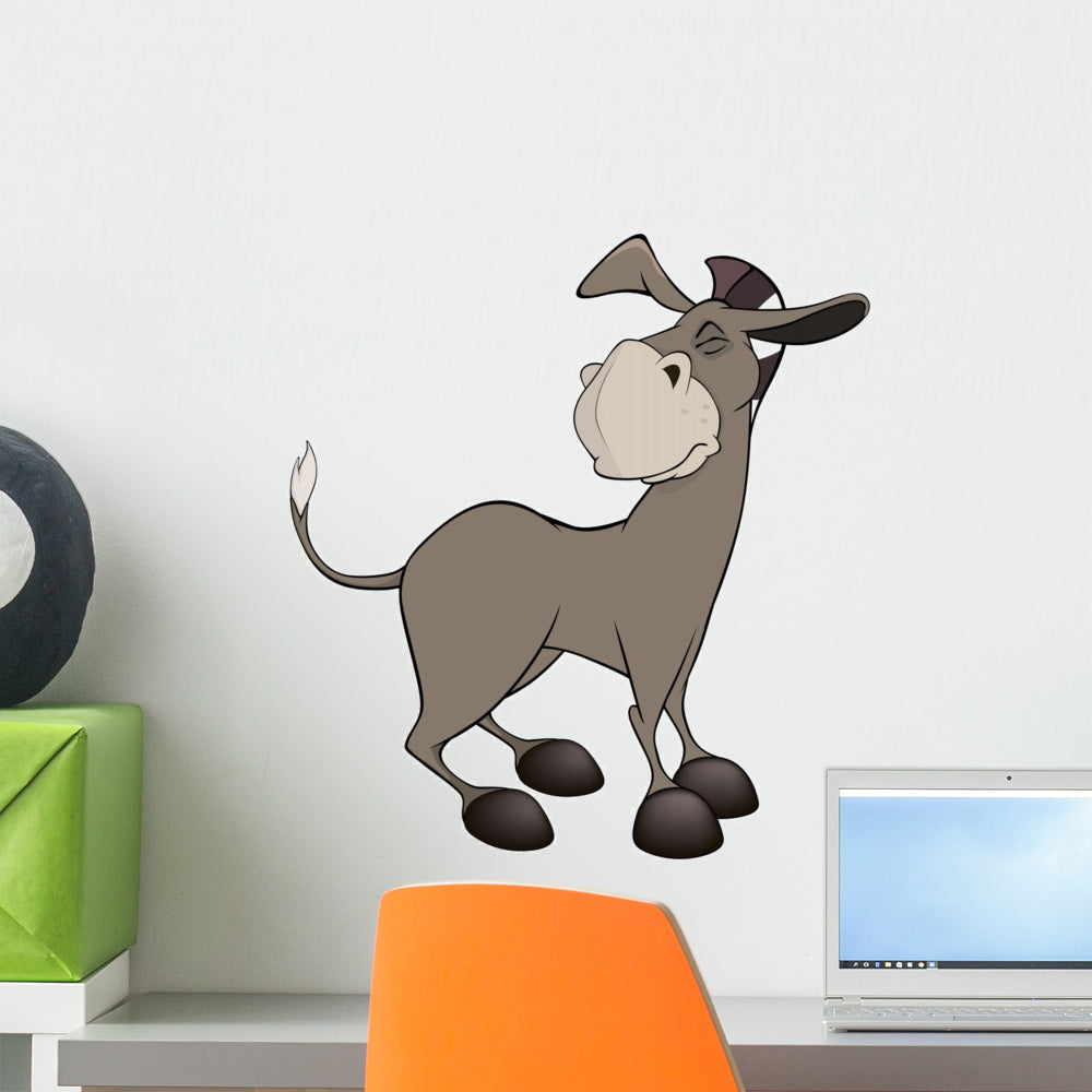 Little Burro Cartoon Wall Decal - WallMonkeys.com – Wallmonkeys