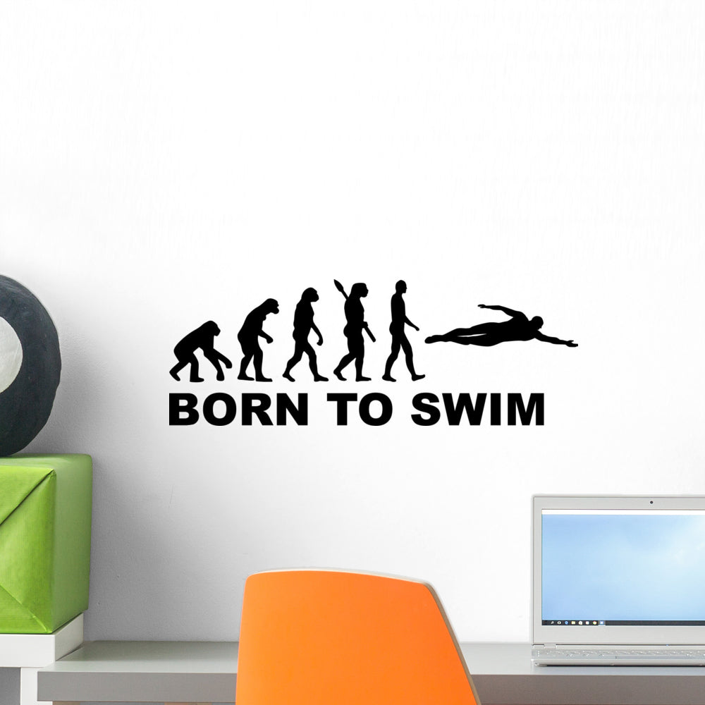 Swimming Evolution Wall Decal - WallMonkeys.com – Wallmonkeys