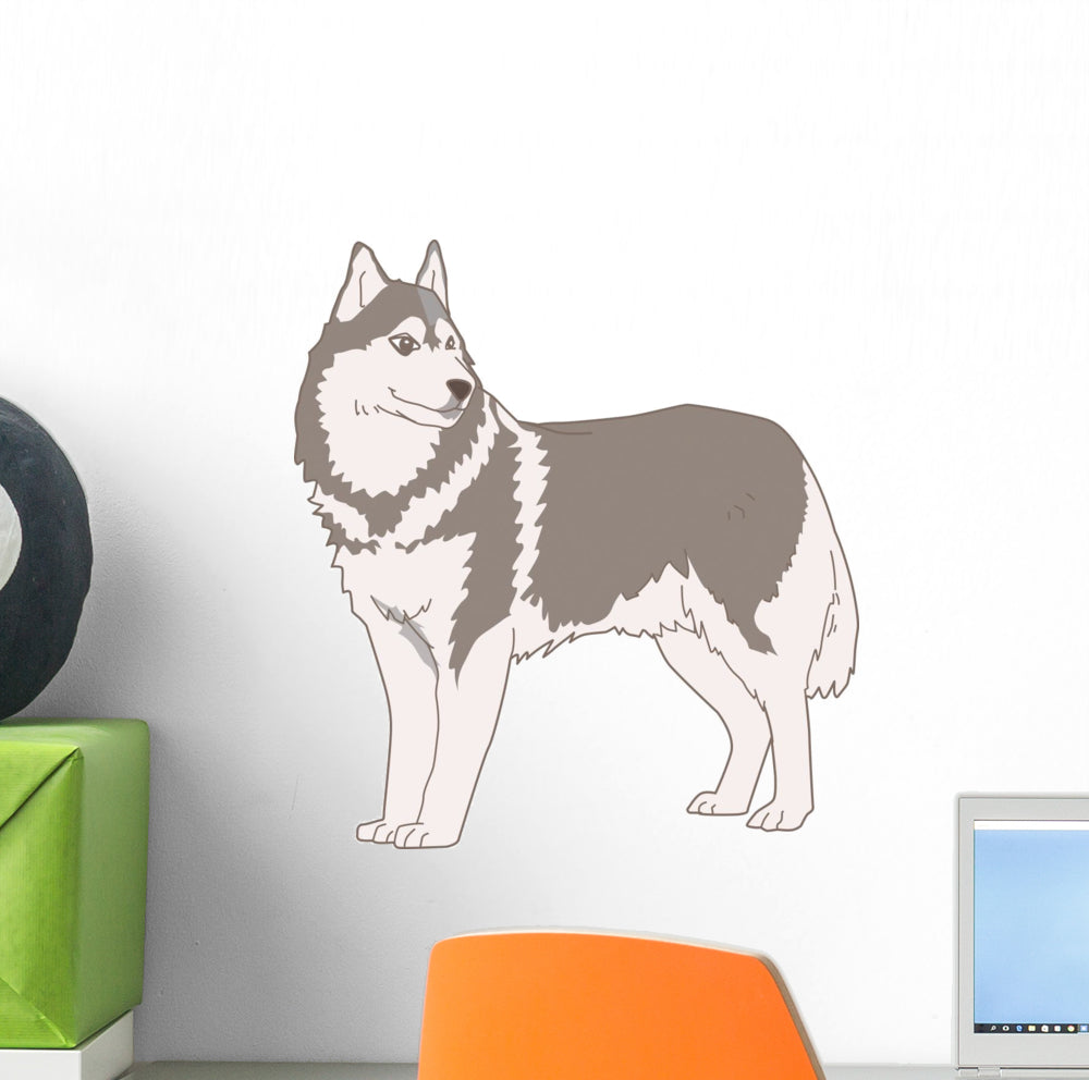 Dog Siberian Husky Wall Decal - WallMonkeys.com – Wallmonkeys