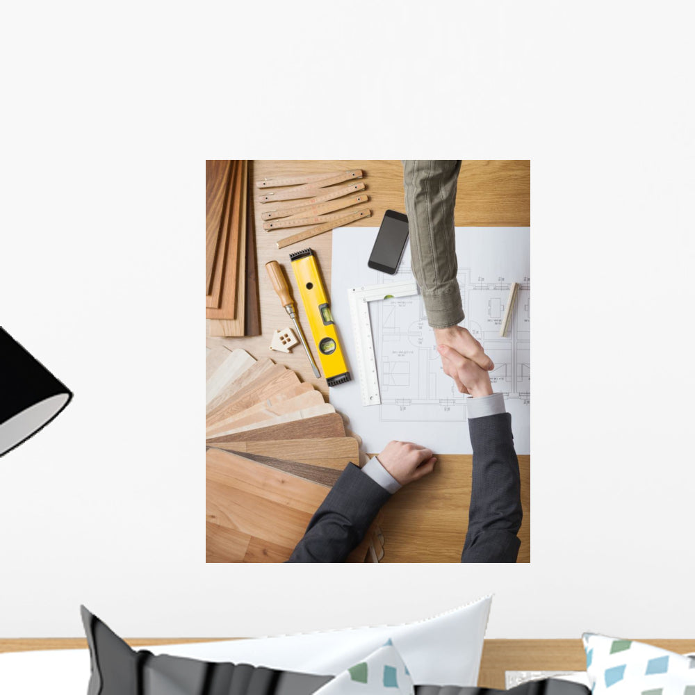 Businessman and Construction Engineer Wall Decal - WallMonkeys.com ...